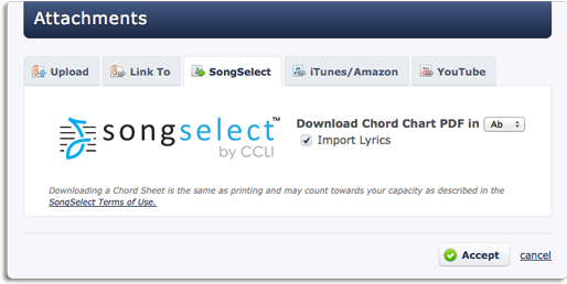 SongSelect by CCLI Integration!